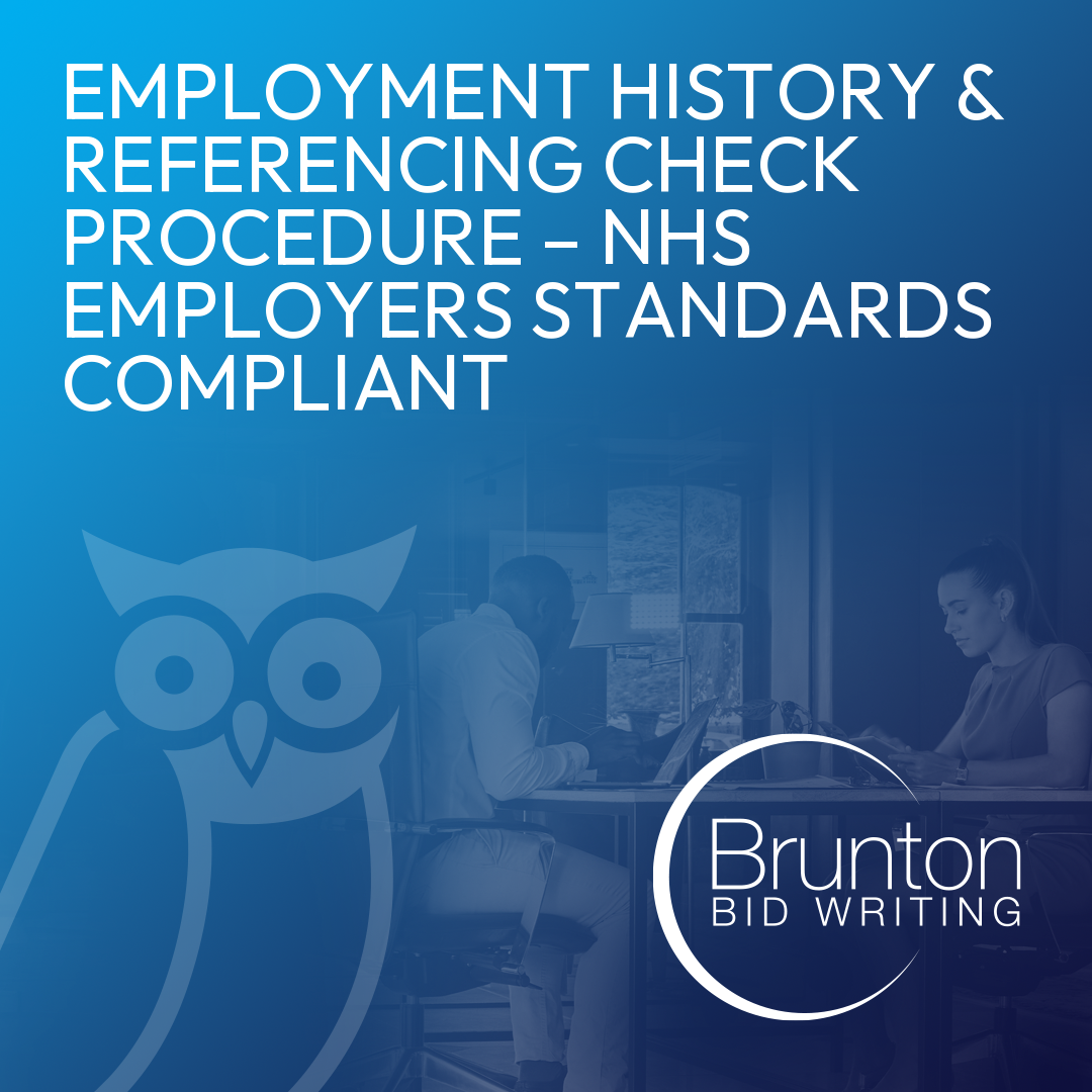 Referencing & Employment History Checking Procedure - NHS Compliant