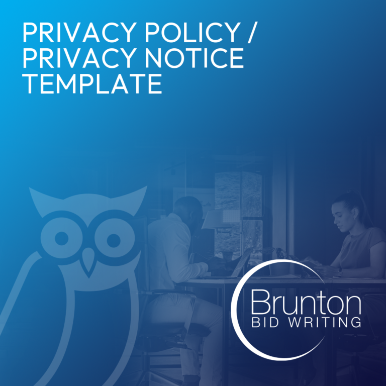 Privacy Policy / Privacy Notice Template - Brunton Bid Writing