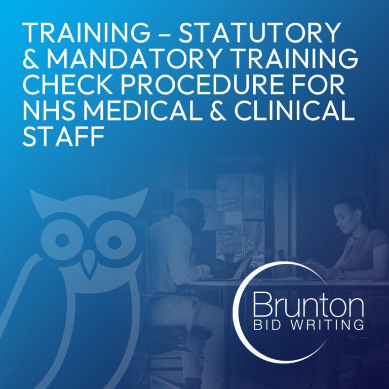 NHS training check procedure for Recruitment Agencies