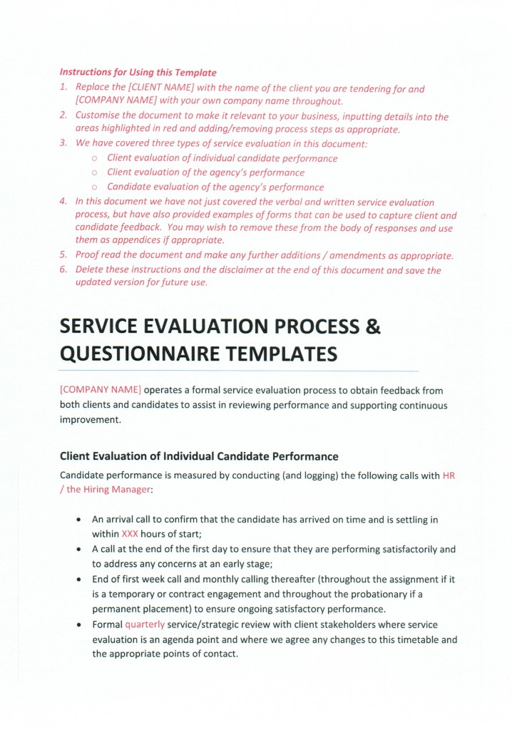 ServiceEvaluation - Brunton Bid Writing